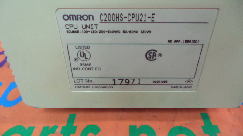 OMRON CPU UNIT C200HS-CPU21-E - 裕益科技自動化設備可程式編碼器PLC分散式控制系統DCS